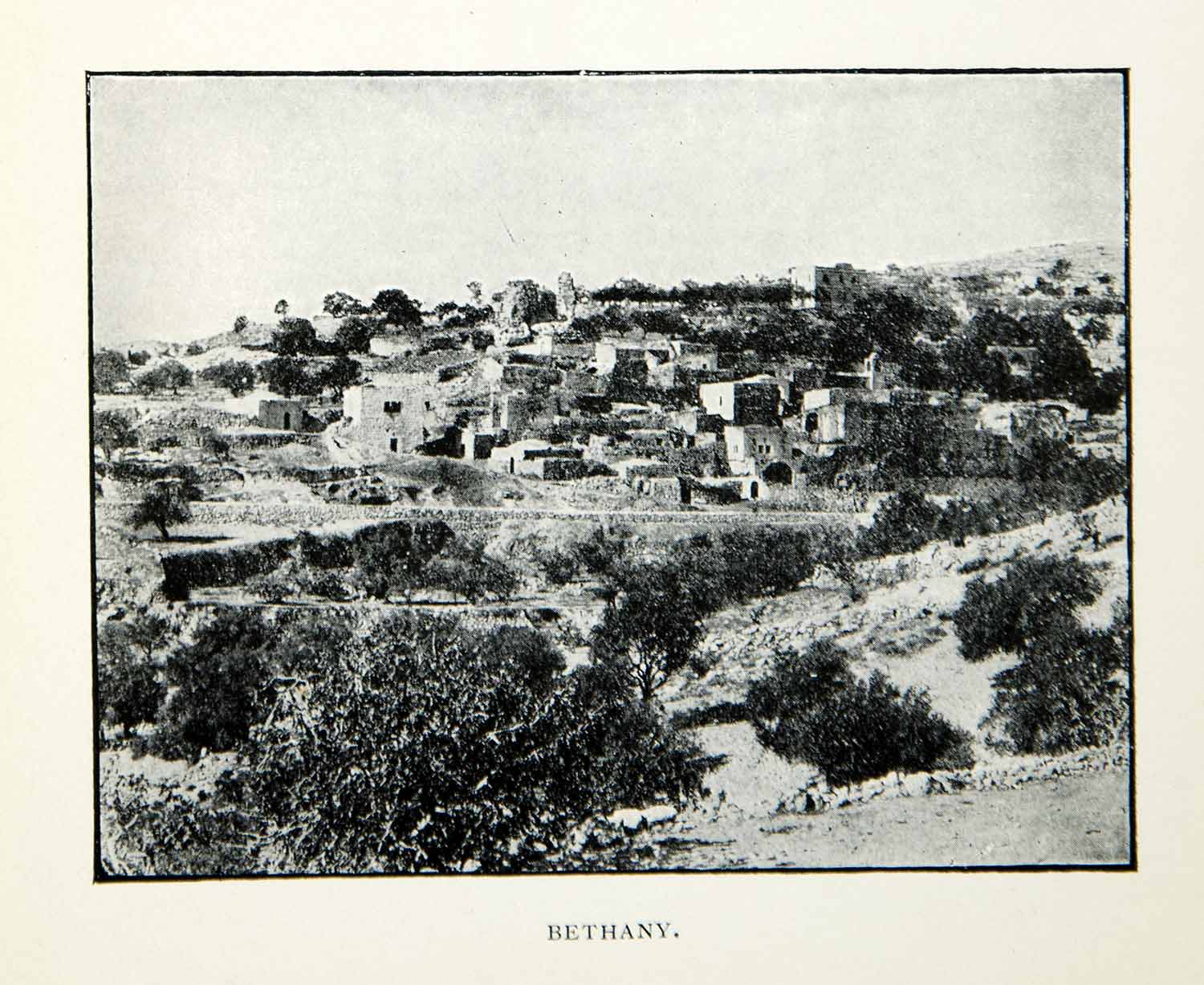 1905 Print Bethany West Bank Palestine Historical Biblical Village XGC ...