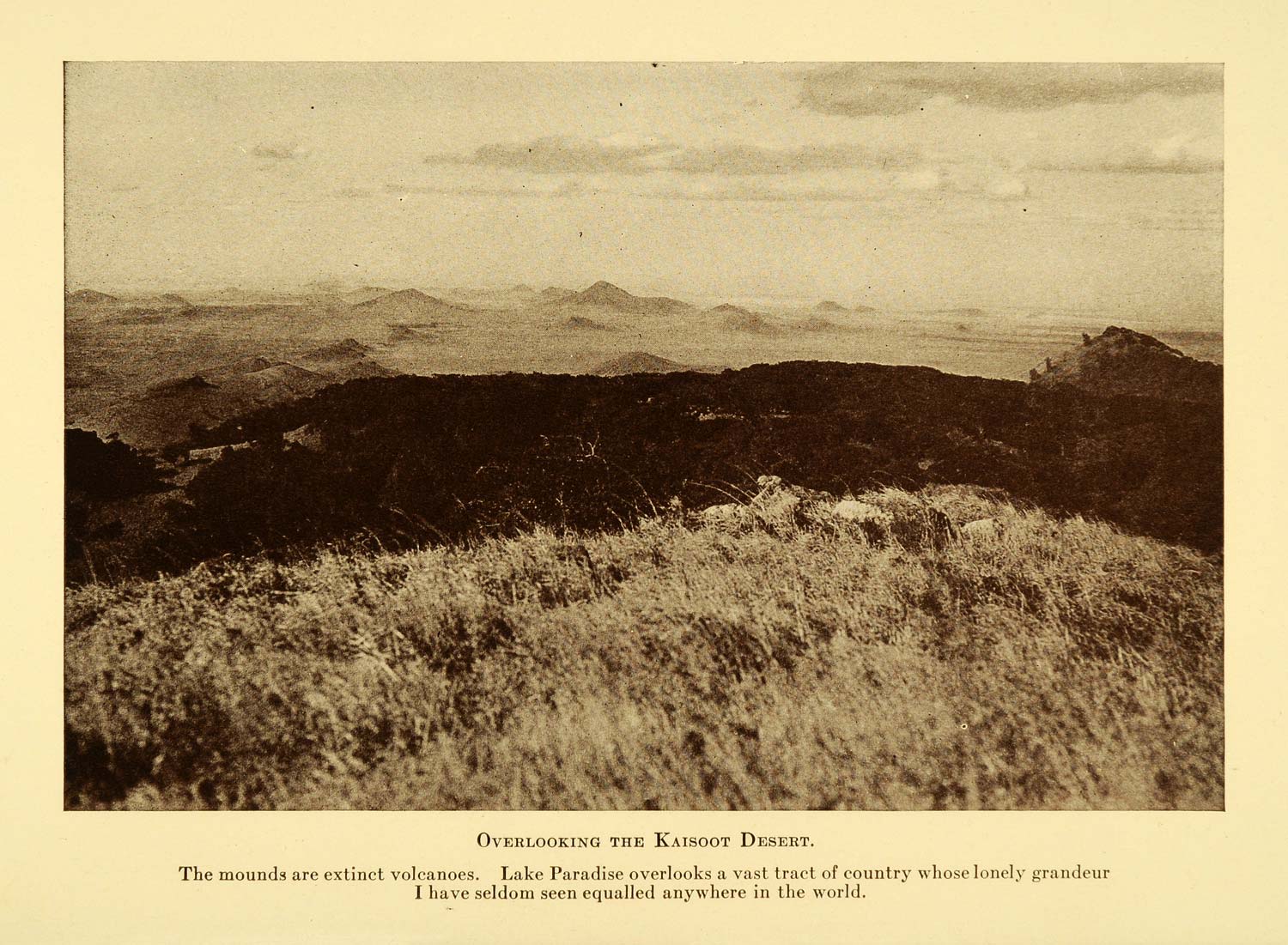 1928 Print Kaisut Desert Extinct Volcano Landscape Lake Paradise Marsa ...