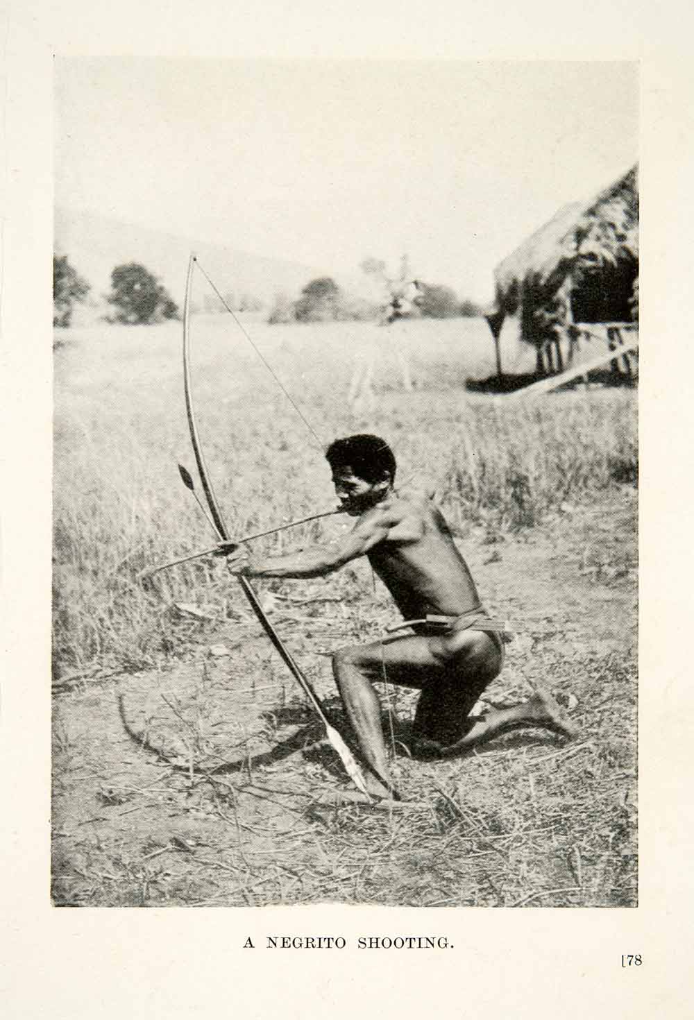 Native American Shooting Bow And Arrow