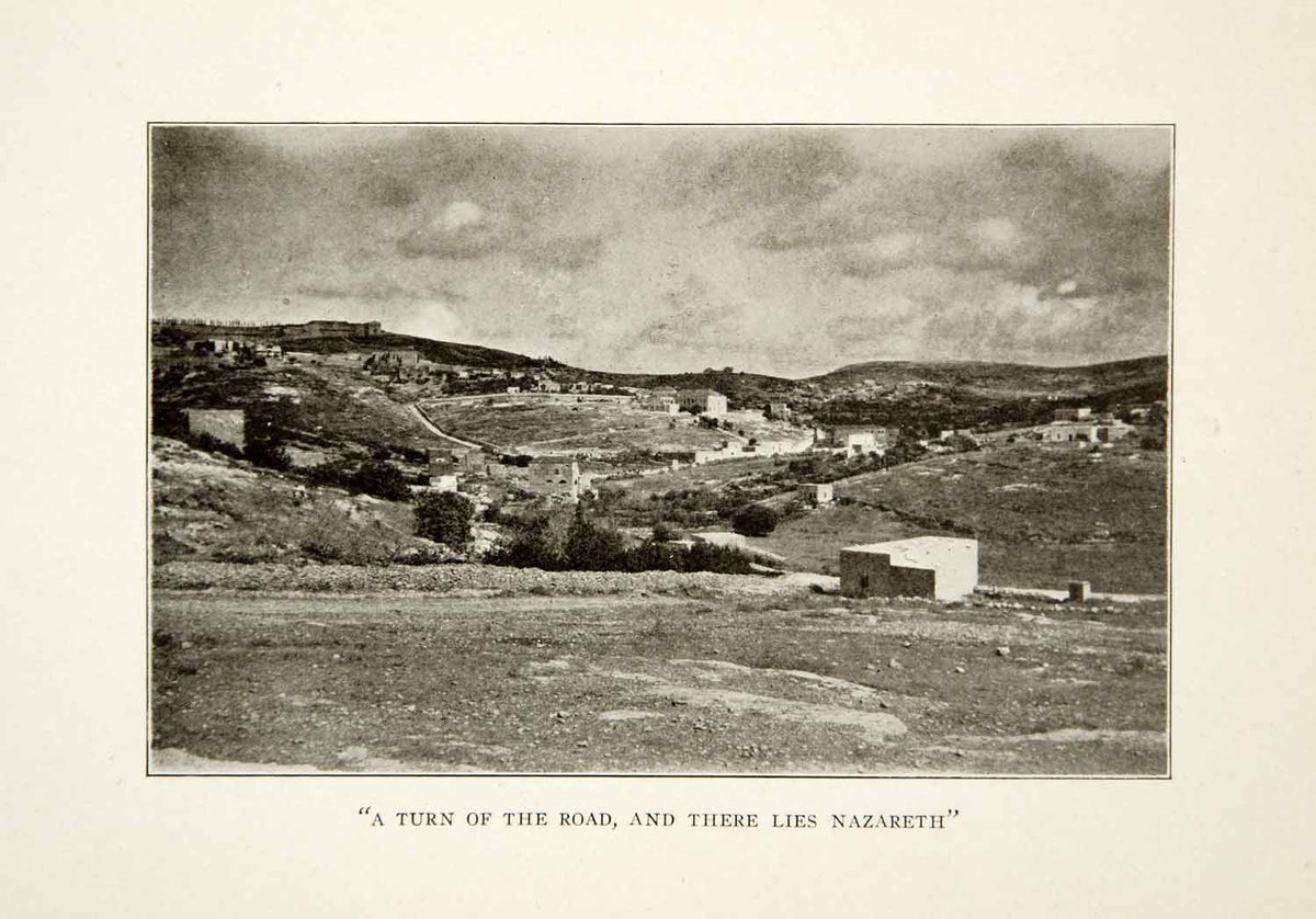 1922 Print Nazareth Road Religious Biblical Historic Ancient Israel XG ...
