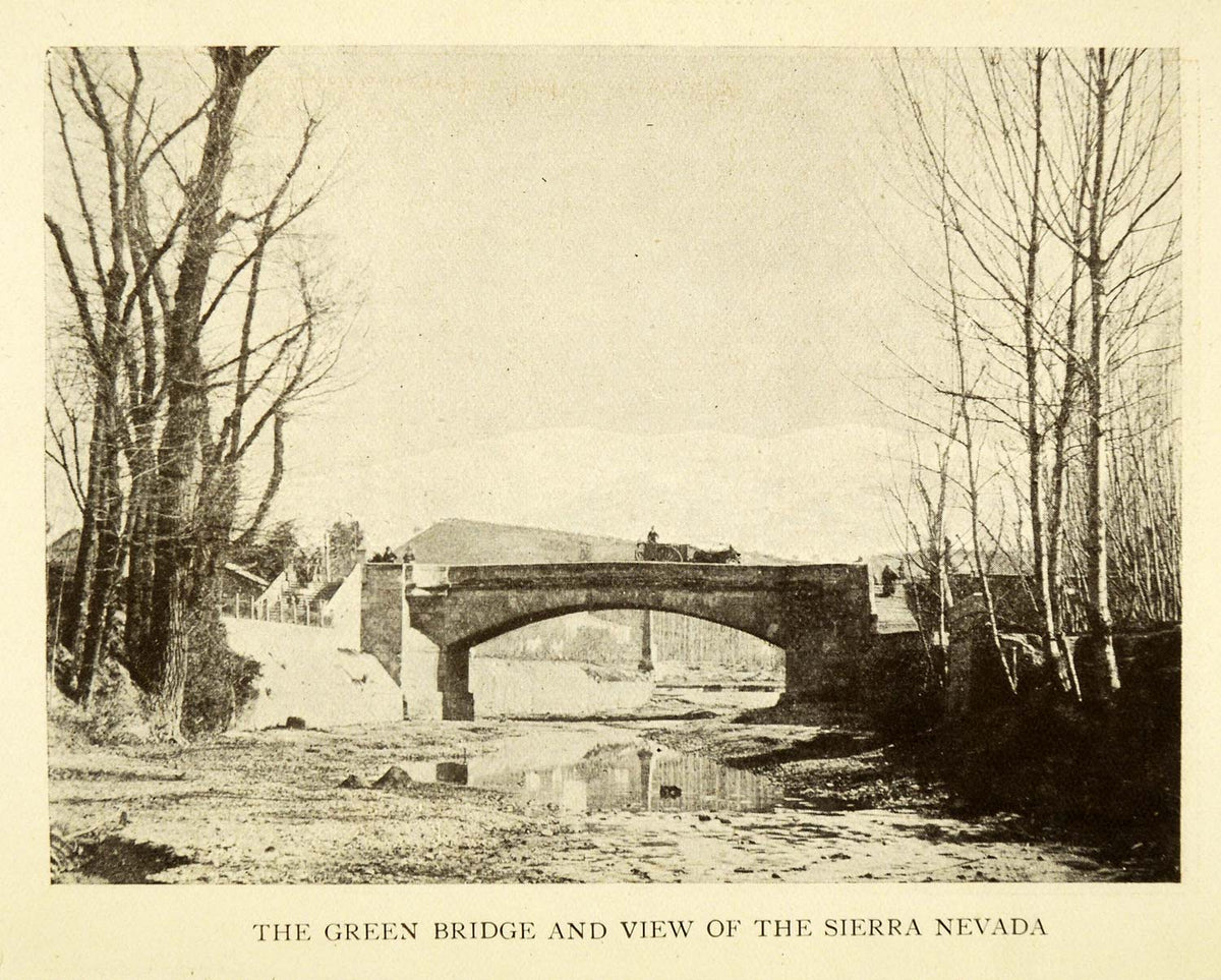 1907 Print Green Bridge View Sierra Nevada Granada Spait Landscape XGE ...