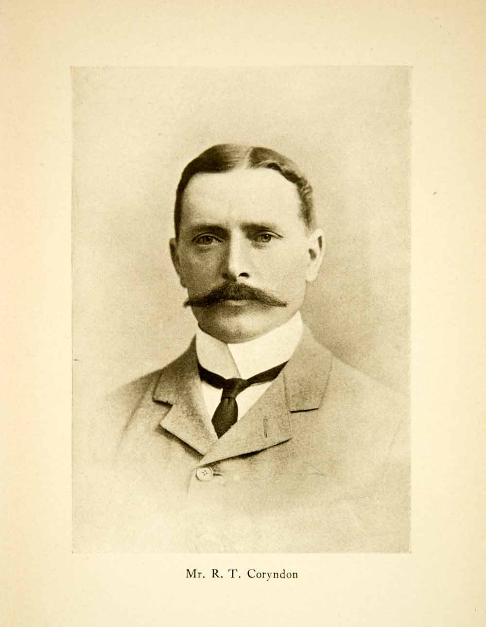 1904 Print Portrait R. T. Coryndon Governor Uganda Mustache Suit Tie G ...