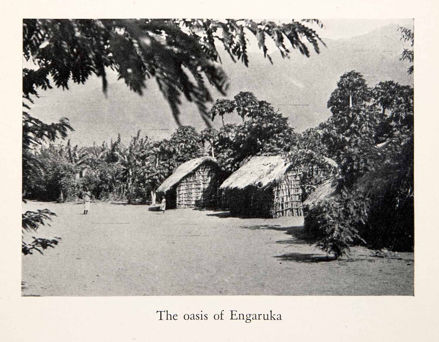 1938 Print Oasis Village Engaruka Tanzania Great Rift Valley Africa XG ...