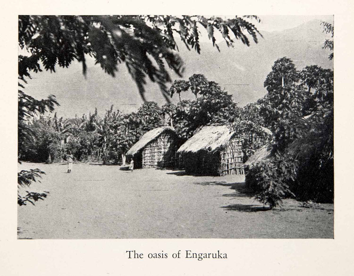 1938 Print Oasis Village Engaruka Tanzania Great Rift Valley Africa XG ...