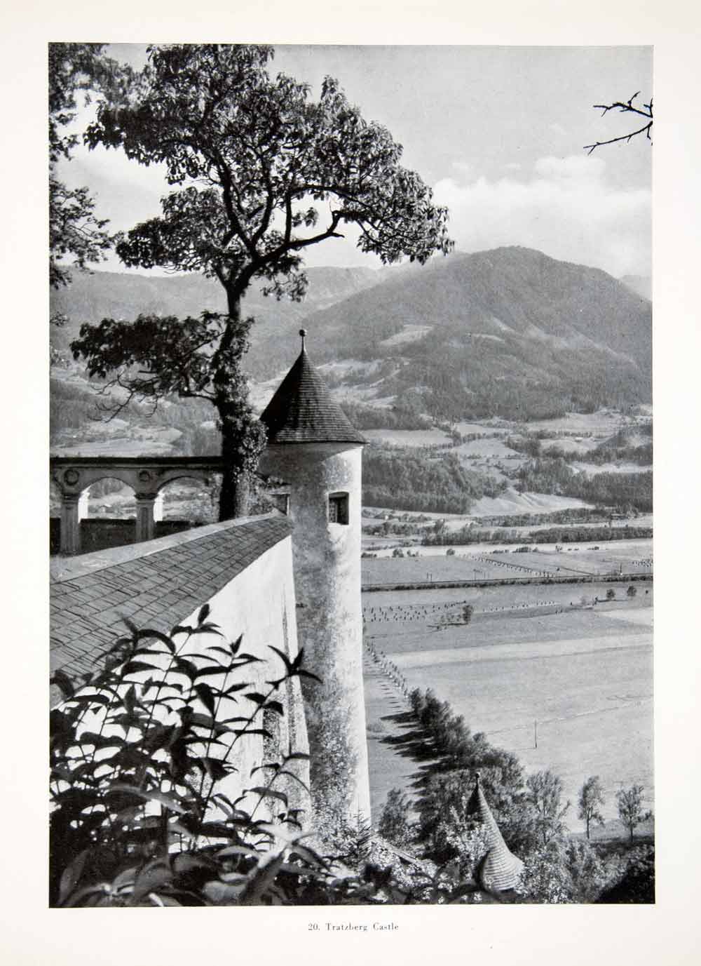 1956 Print Tratzberg Castle Nawrath Alfred Jenbach Schloss Renaissance ...