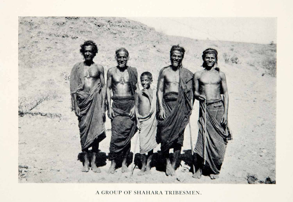 1932 Print Shahara Tribesmen Ethnic Native Arabia Felix Desert Middle ...