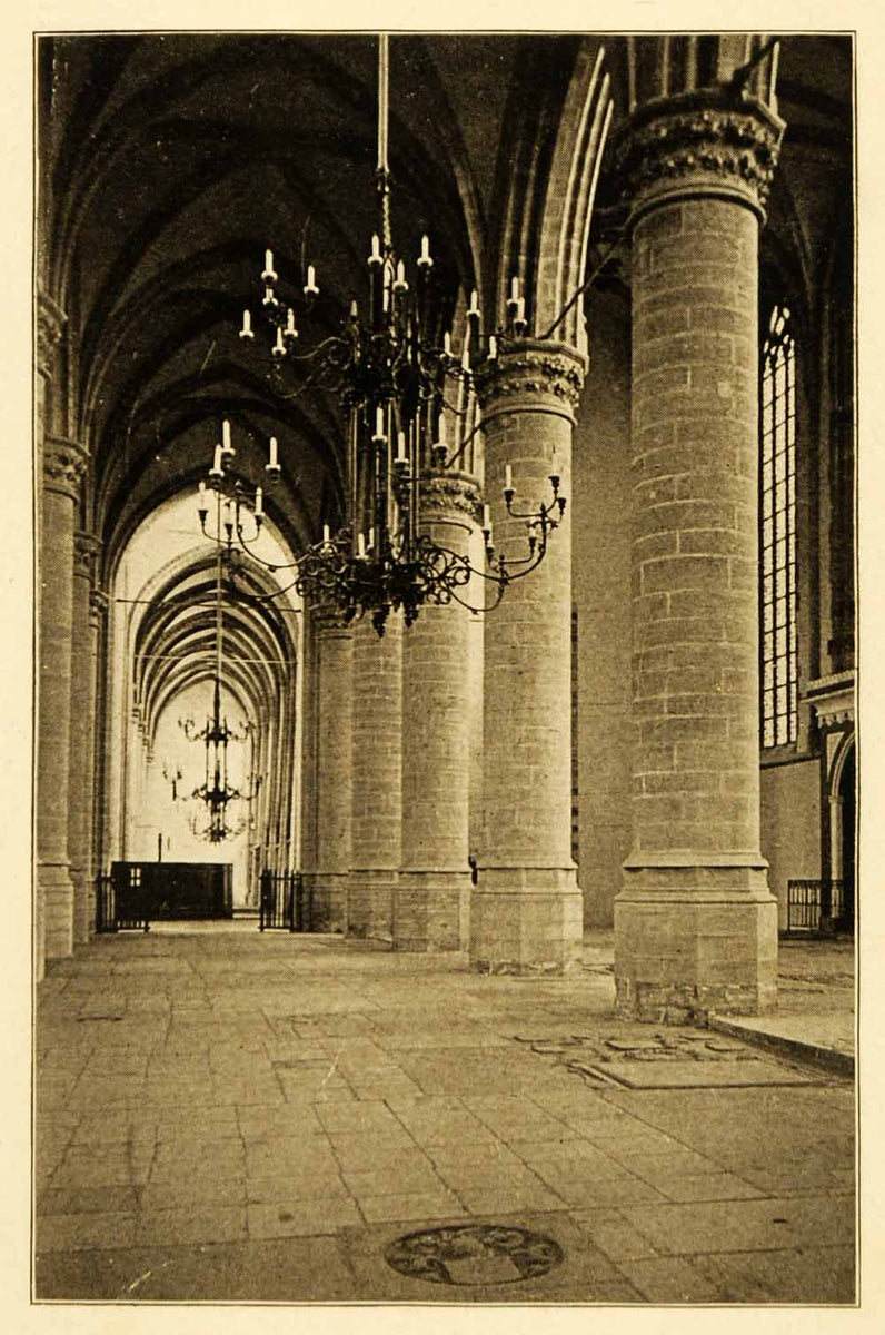 1911 Print Dort Holland Church Colonnade Architecture Religious Histor ...