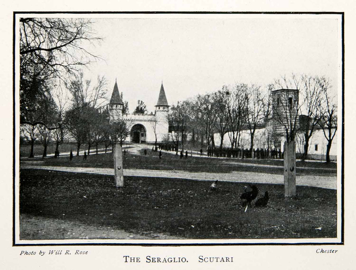 1910 Print Seraglio Scutari Feraglio Turkey Palace Ottoman Saray Court ...