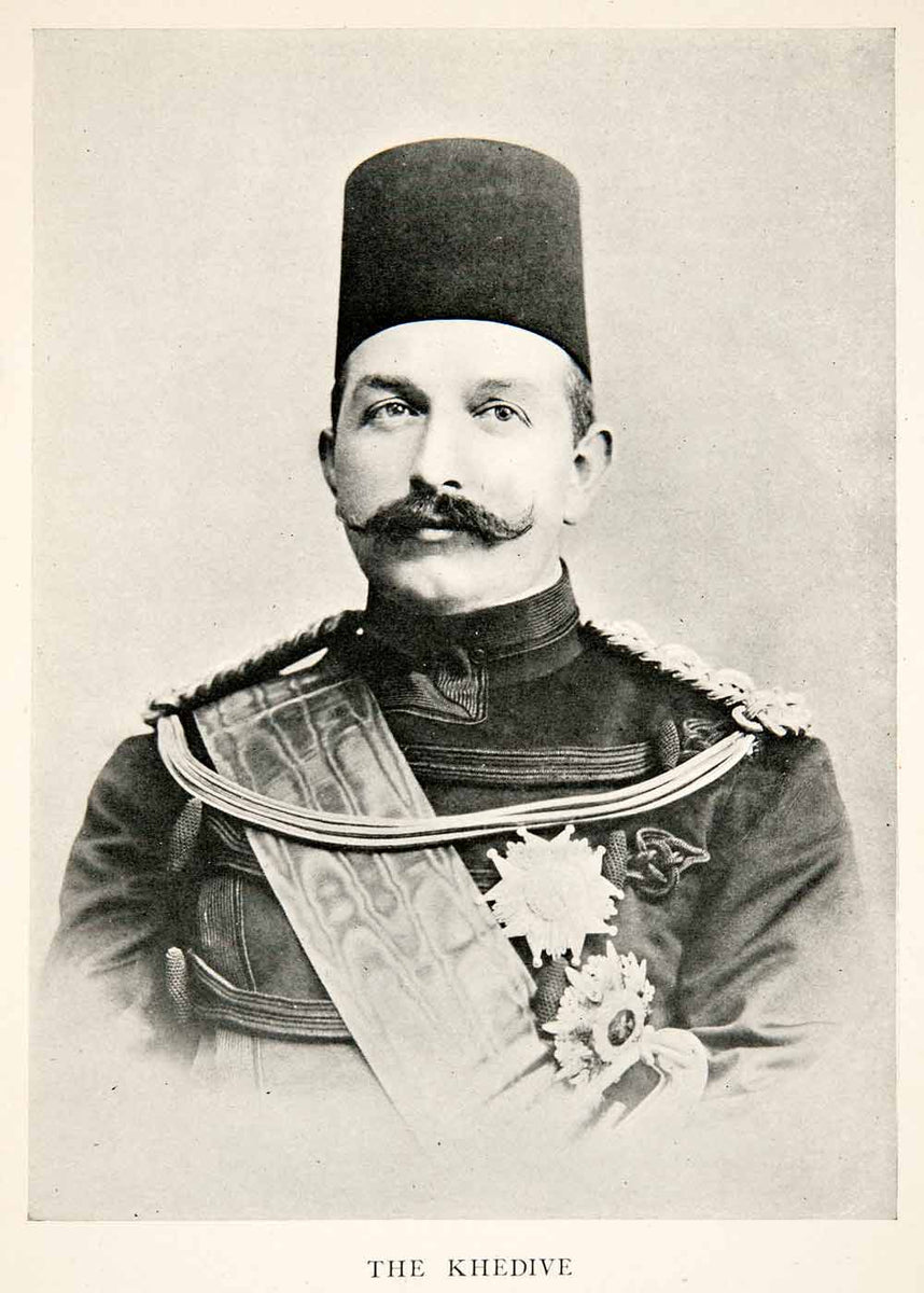 1911 Print Egyptian Khedive Abbas Il Hilmi Bey Sudan Military Uniform ...