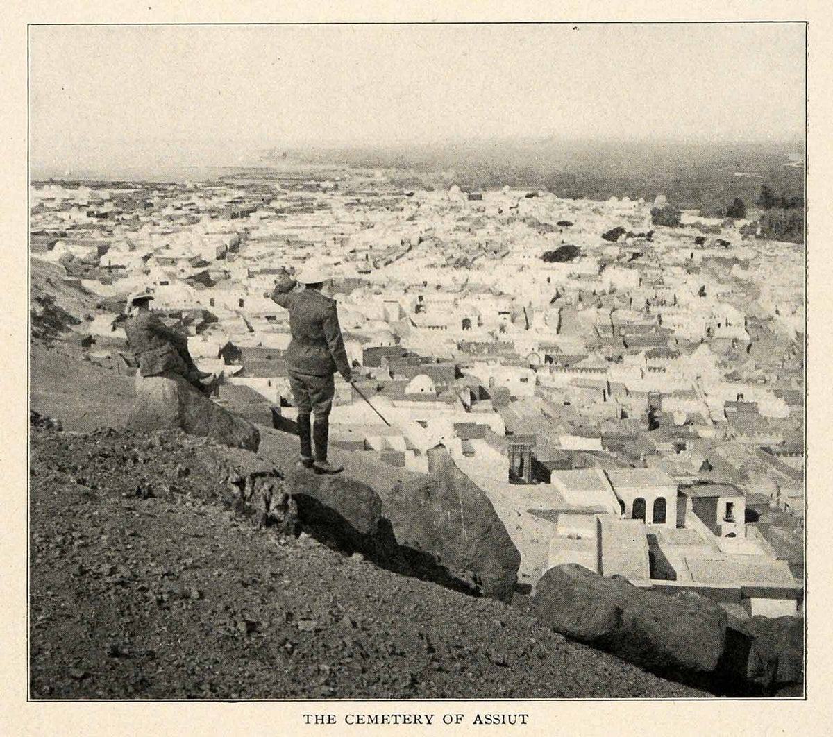 1910 Print Cemetery Asyut Explorer Lycopolis Graveyard Tomb Fashion Co ...