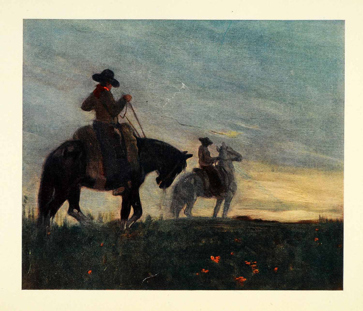 1912 Print Archibald Stevenson Forrest Art Argentina Gauchos Cowboys W ...