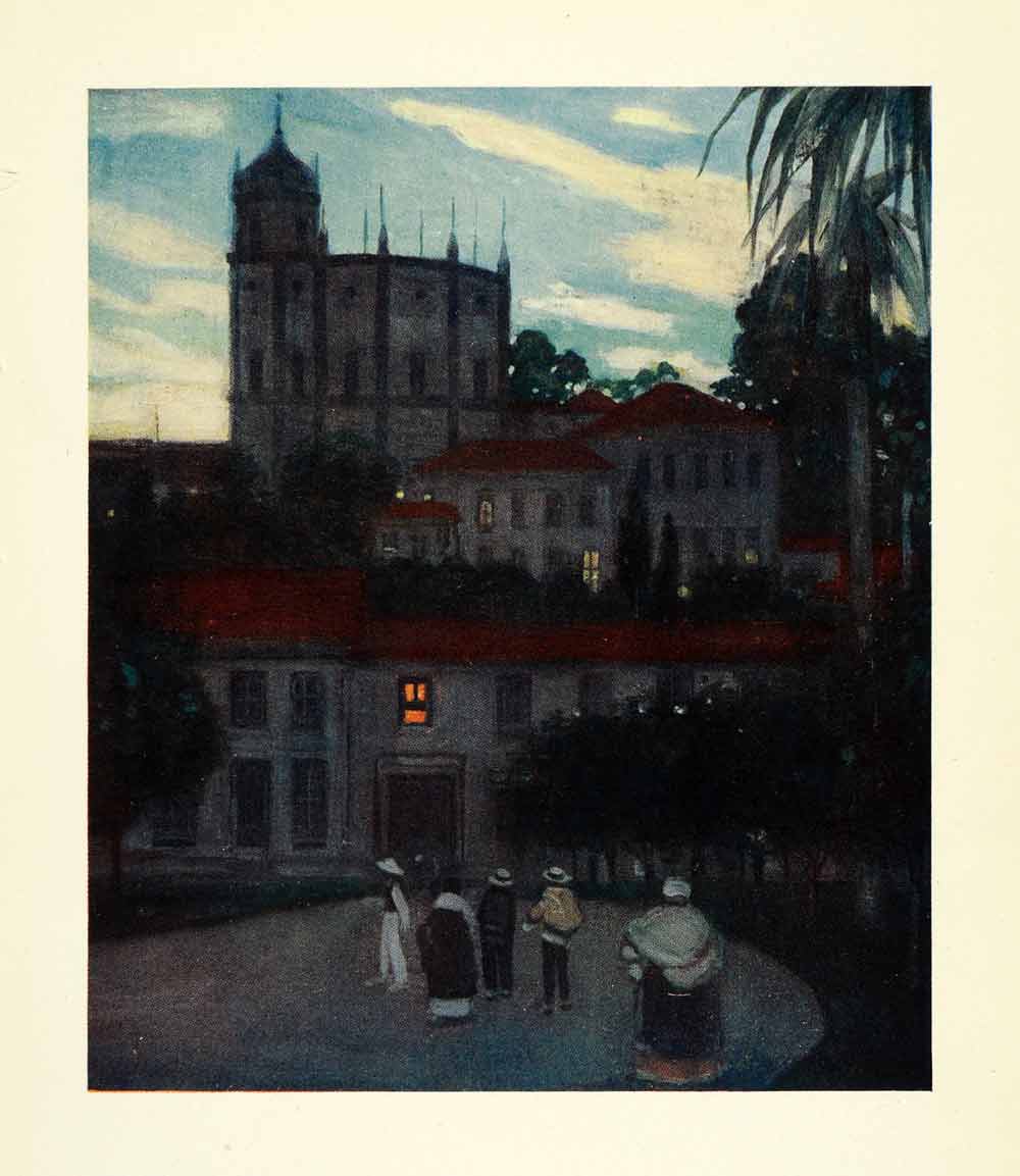 1912 Print Archibald Stevenson Forrest Art Rio Janeiro Spanish Church ...
