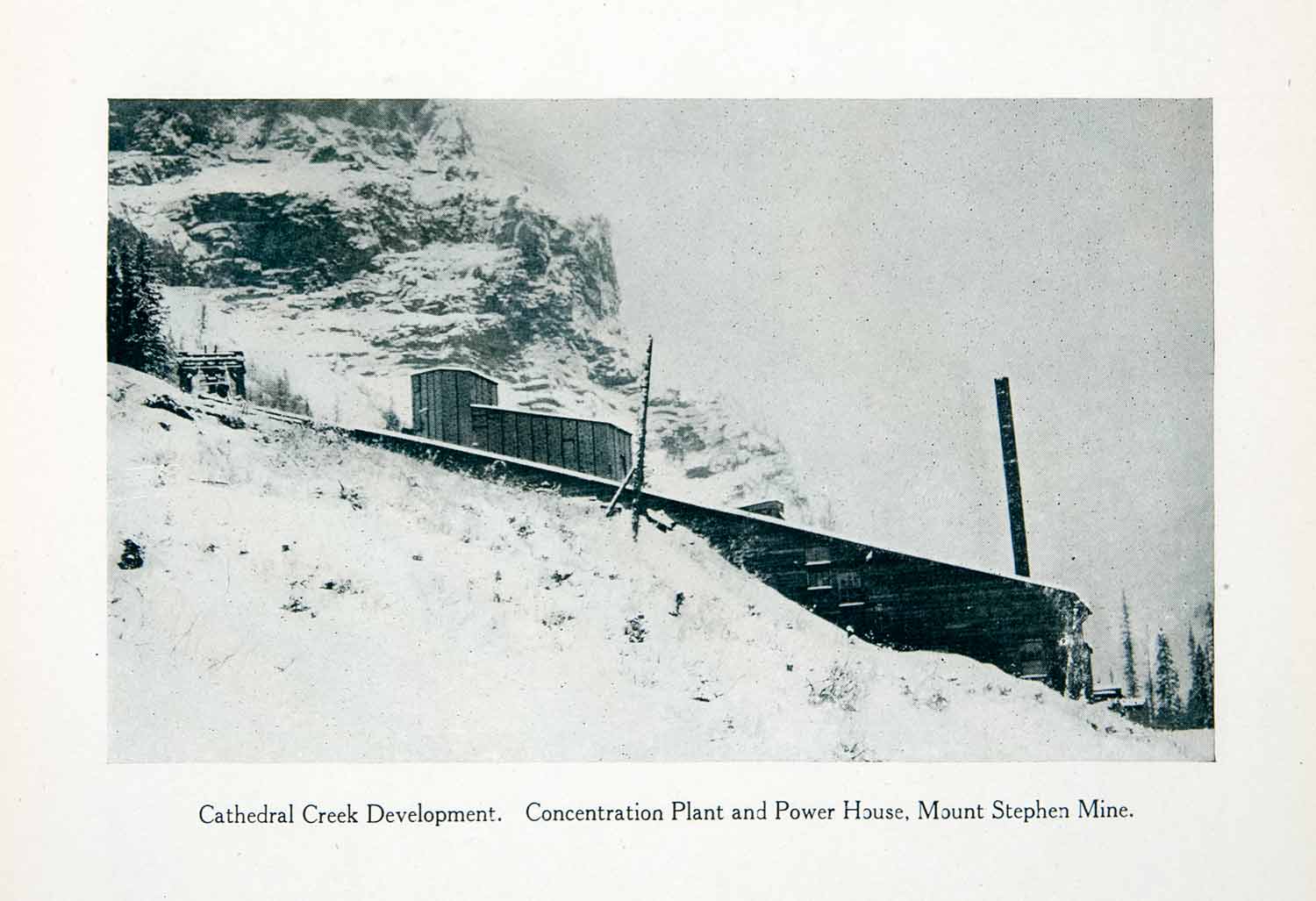 1915 Print Concentration Plant Power House Mount Stephen Mine British ...