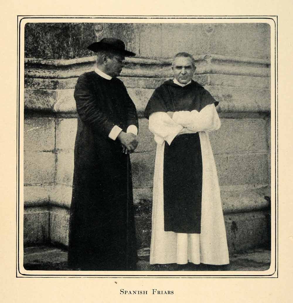 1905 Duotone Print Spanish Friars Missionary Priest Catholic Christian ...