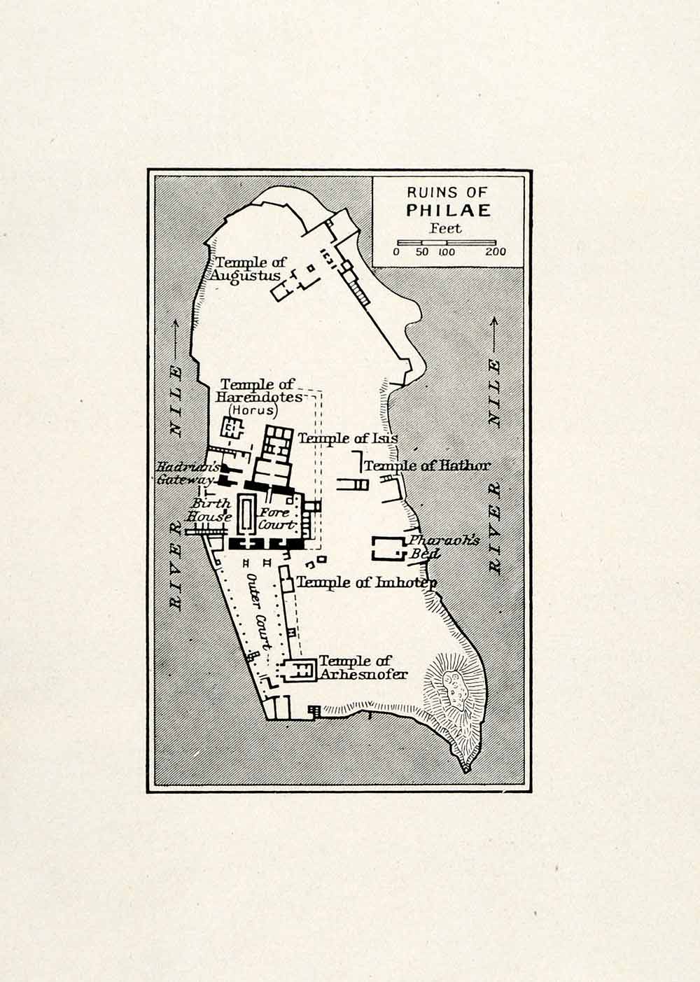 Philae Ancient Egypt Map