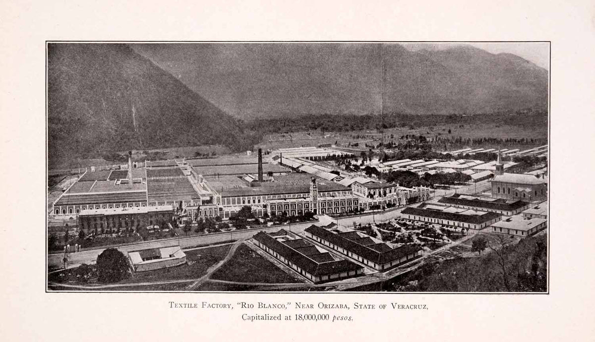 1911 Halftone Print Textile Factory Rio Blanco Orizaba Veracruz Indust ...
