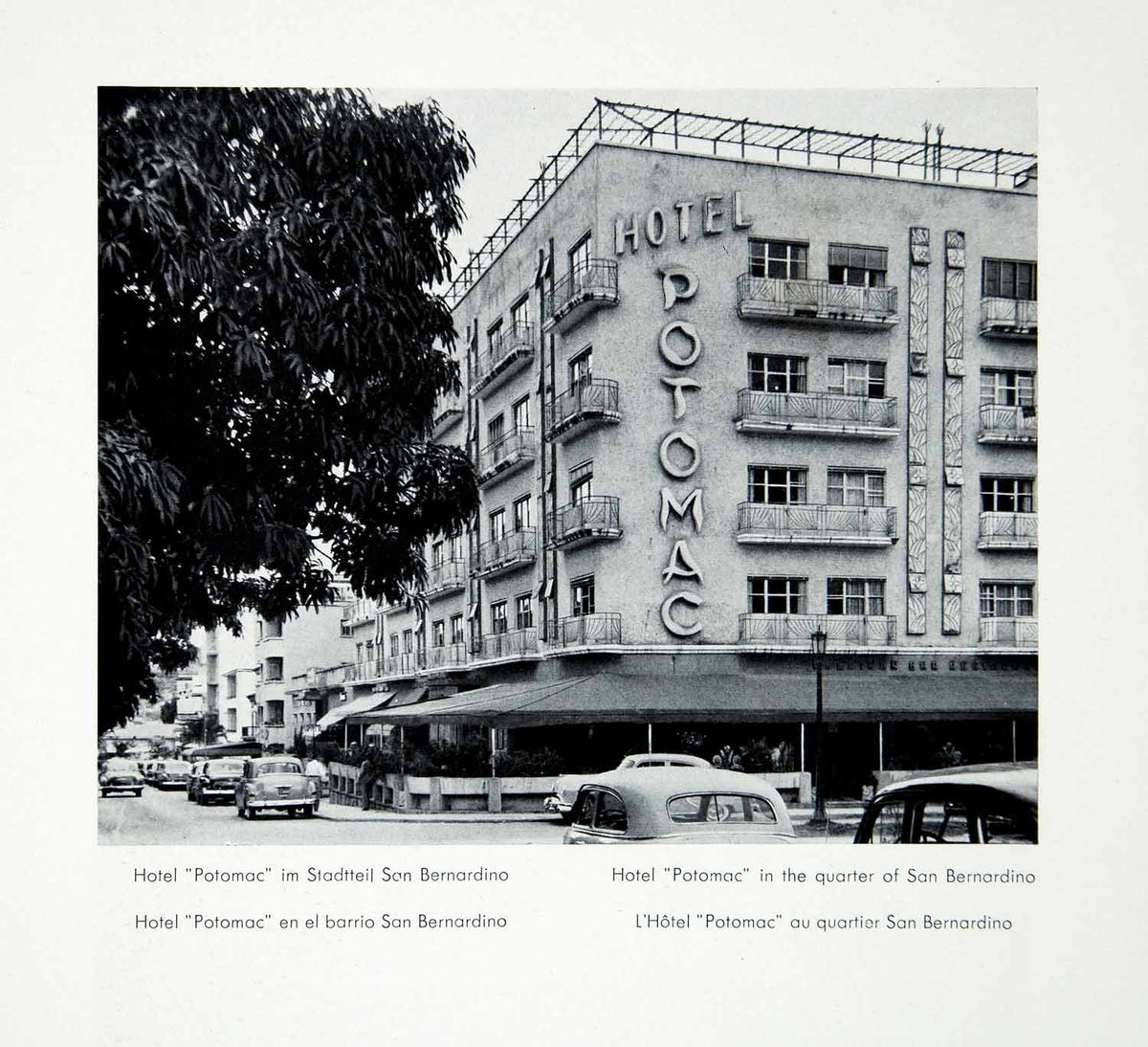 1956 Print Hotel Potomac San Bernardino Quarter Caracas Venezuela XGQC ...