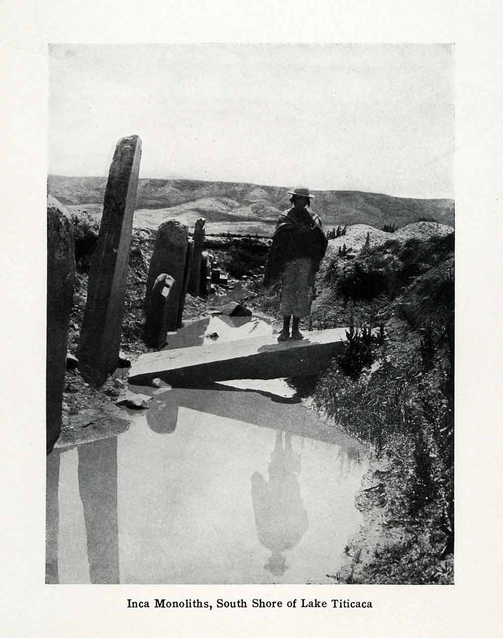 1915 Print Inca Monoliths Lake Titicaca Andean Civilizations Indigenou ...