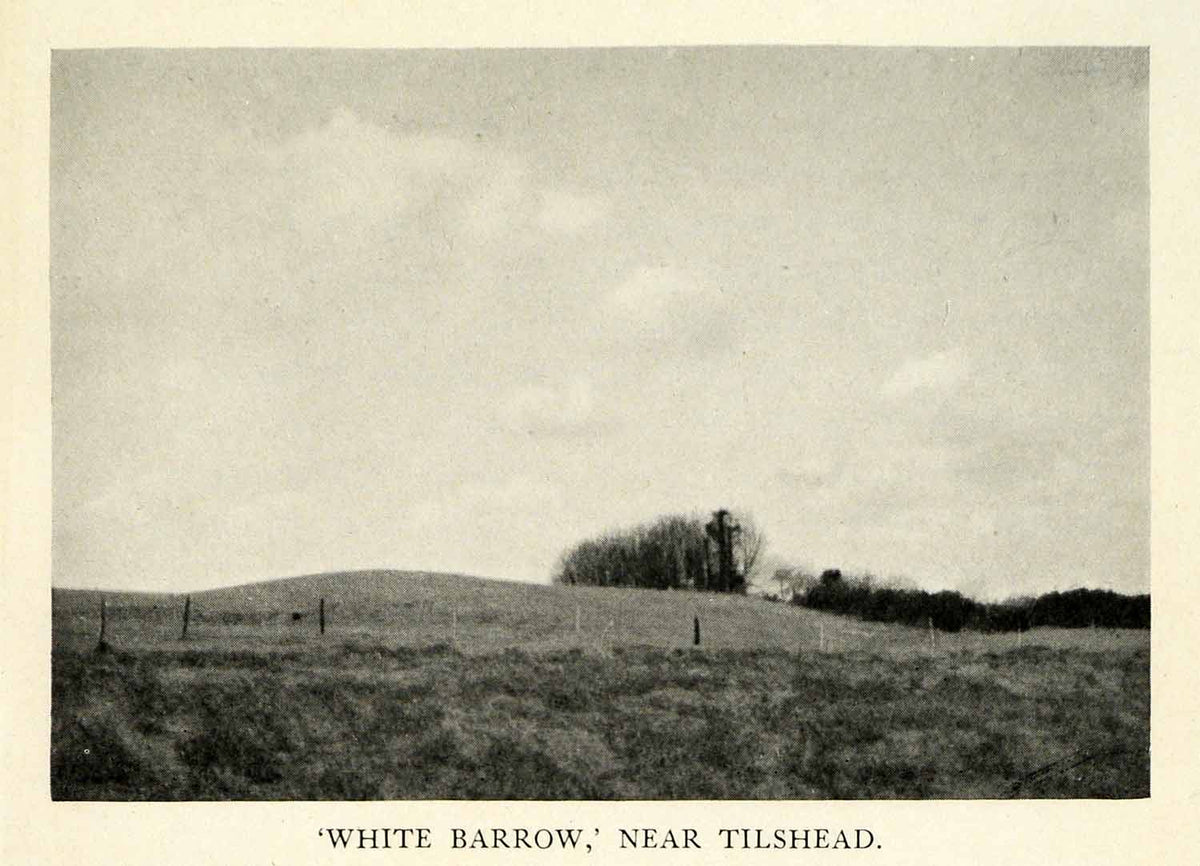 1926 Print White Long Barrow Burial Ground Neolithic Salisbury Plain X ...