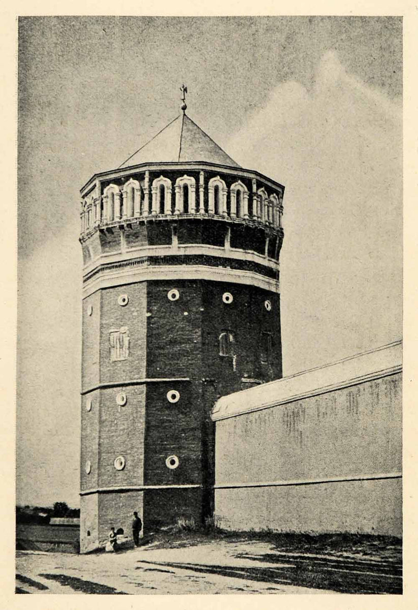 1914 Print Susdal Monastery Turret Monastic Prison Saviour St Euthymiu ...
