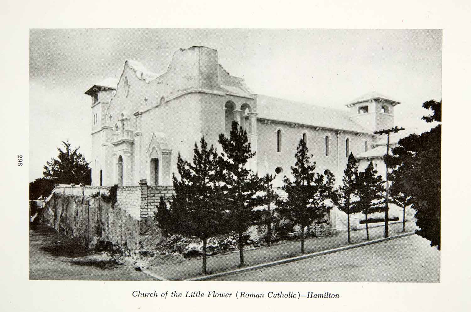 1947 Print Hamilton Bermuda St. Theresa Church Building Roman Catholic ...