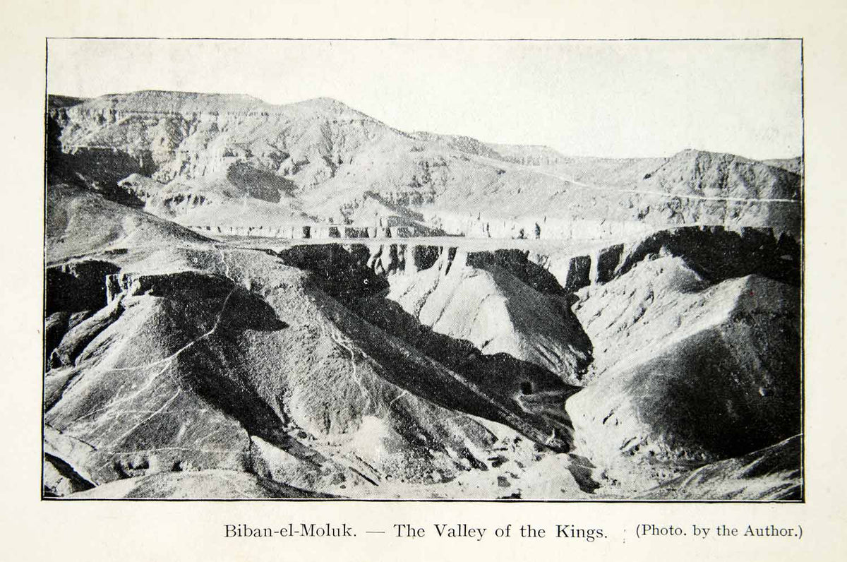 1923 Print Biban-el-Moluk Valley Kings Landscape Mountainous Archaeolo ...