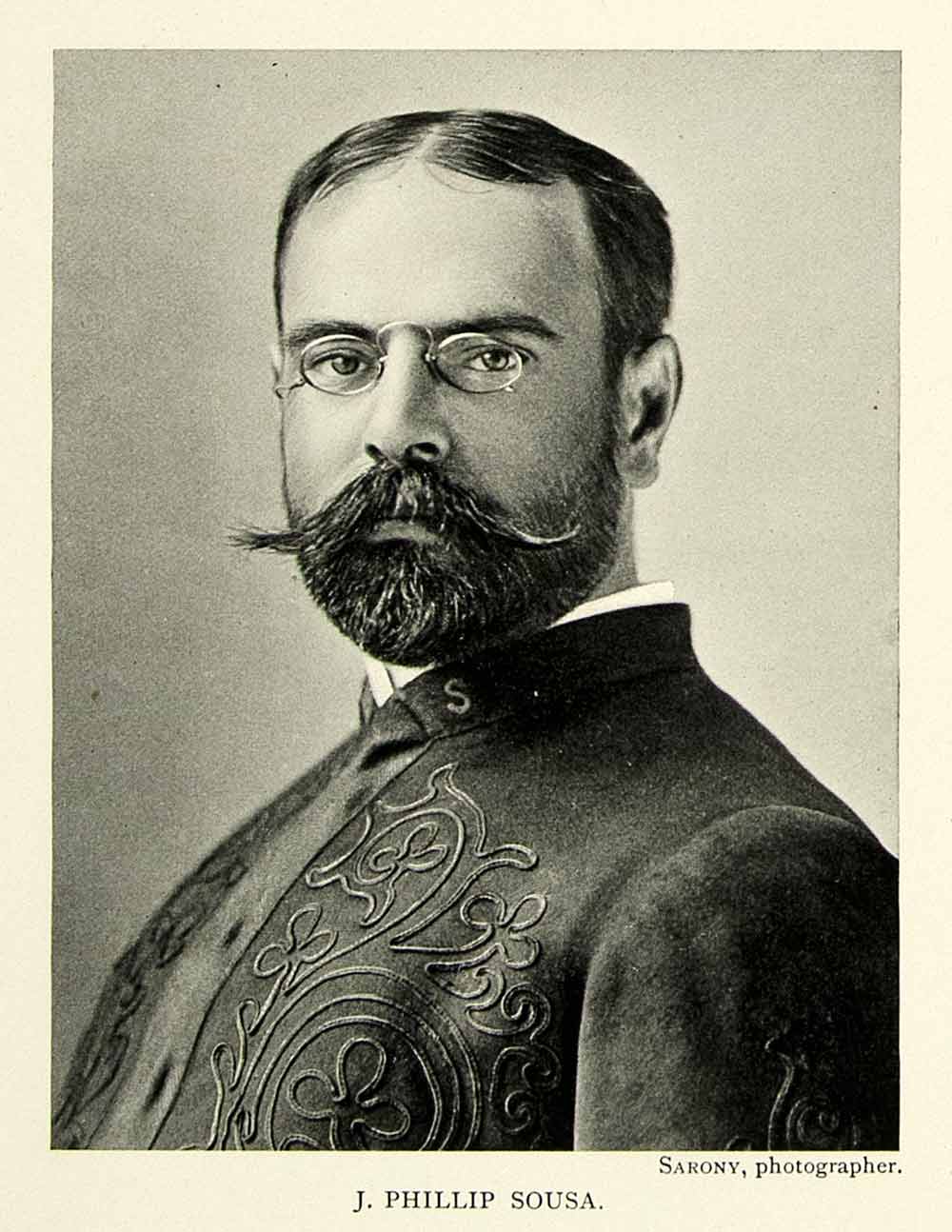 1895 Print John Phillip Sousa Portrait Composer Conductor Military Ban ...