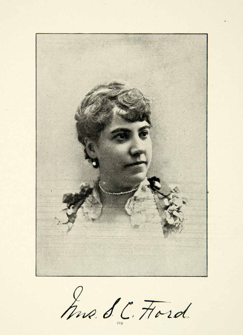 1900 Print M Estelle Ford Portrait Opera Singer Music Victorian Era Wo ...