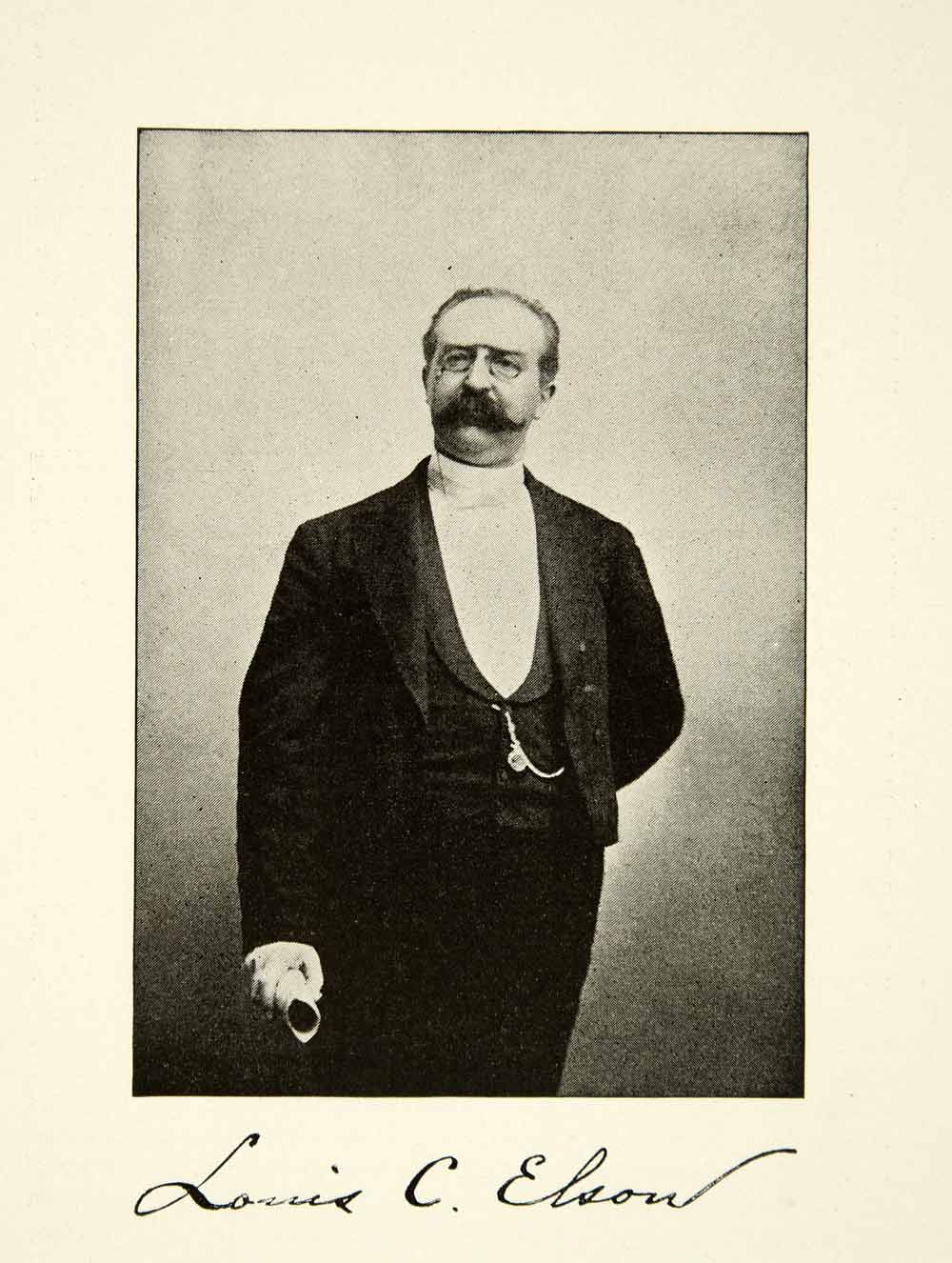 1900 Print Louis Charles Elson Portrait New England Conservatory Music ...