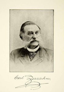 1900 Print Carl Zerrahn Portrait Flutist Conductor Boston Philharmonic ...