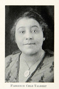 1936 Print Portrait Florence Cole Talbert Soprano Music Singer African ...