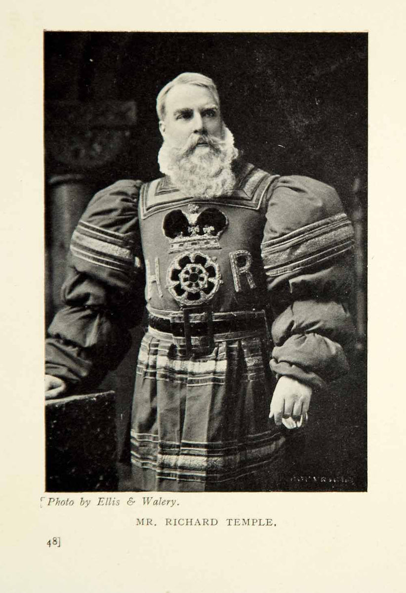 1914 Print Richard Temple Costume Portrait Opera Sing Stage Director A ...