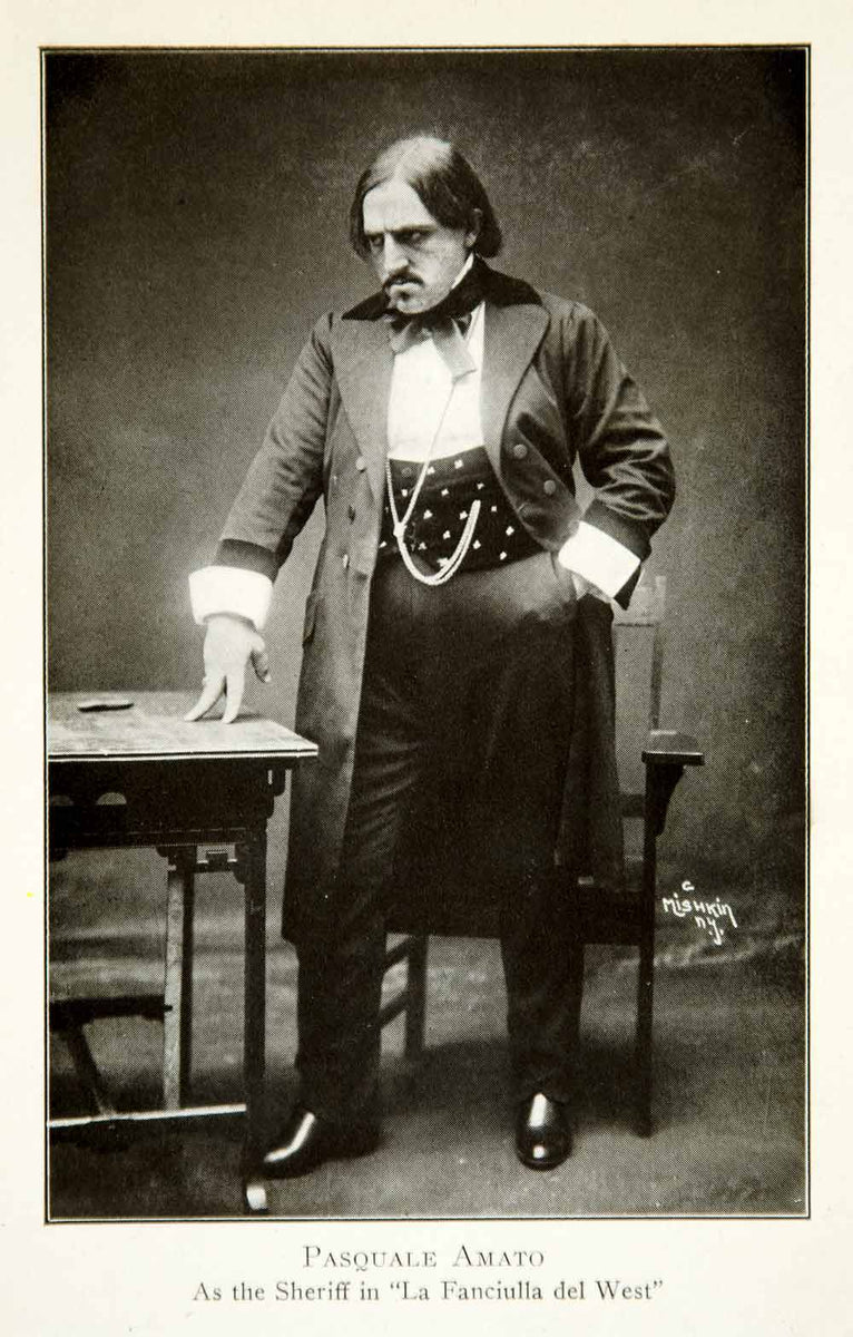1919 Print Pasquale Amato Portrait Singer NY Metropolitan Opera Sherif ...