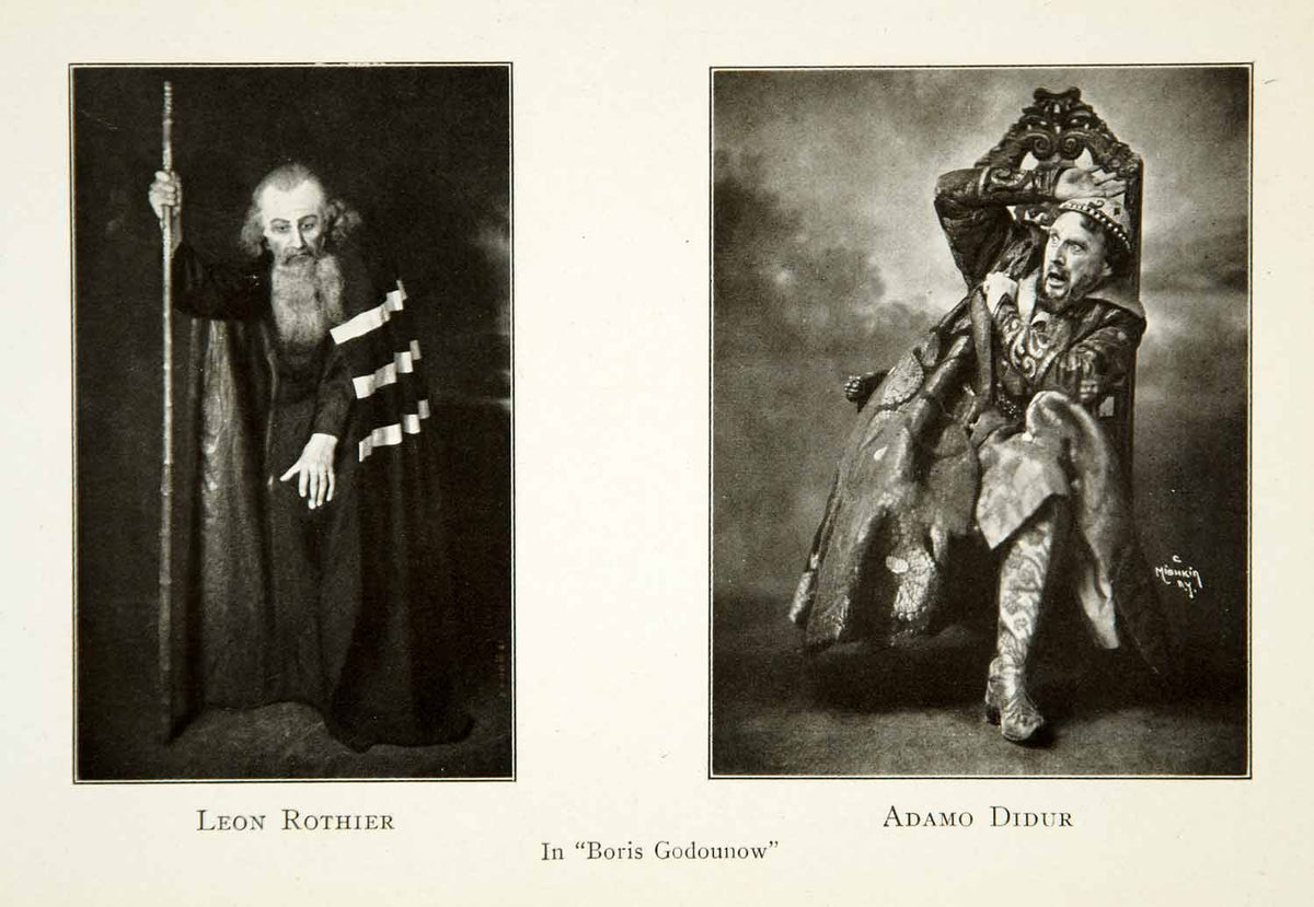 1919 Print Leon Rothier Adamo Didur Portrait Opera Singer Boris Godoun ...