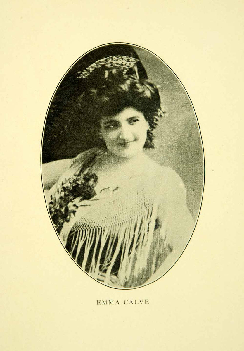 1925 Print Emma Calve Portrait Music Opera Singer Soprano Belle Epoque ...