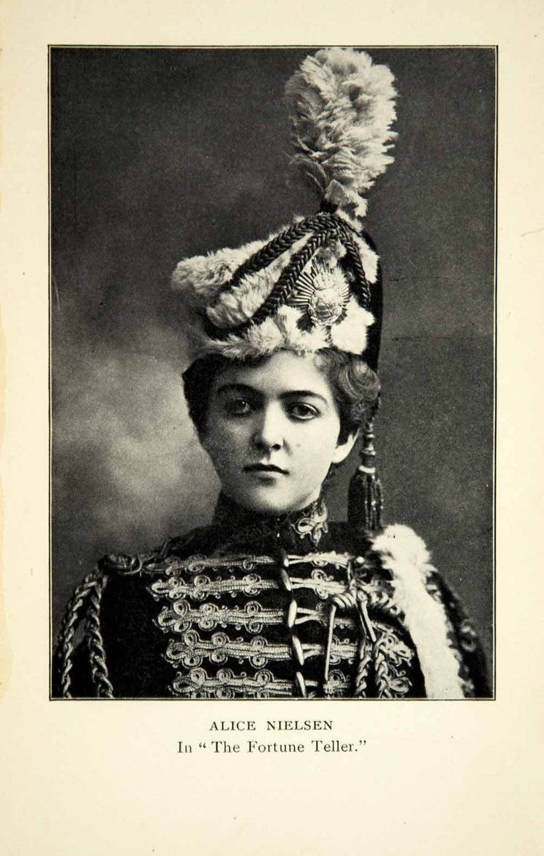 1900 Print Alice Nielsen Portrait Opera Singer Fortune Teller Drum Cor ...