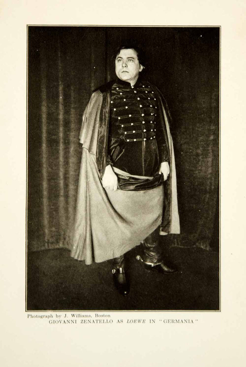 1912 Print Giovanni Zenatello Portrait Tenor Opera Singer Loewe German ...