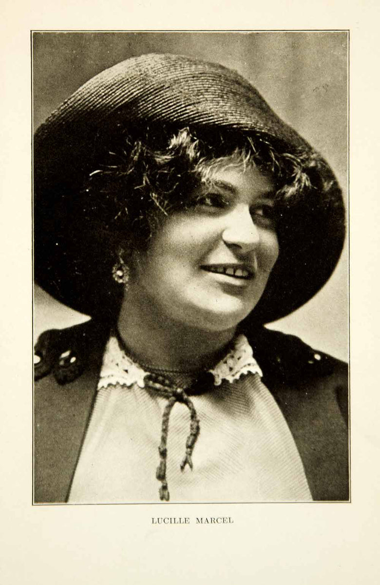 1912 Print Lucille Marcel Portrait Soprano Opera Singer Music Stage Th ...