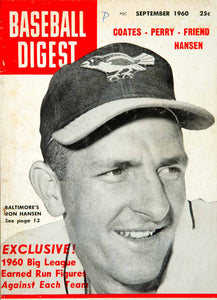 1960 Cover Baseball Digest Ron Hansen Portrait Baltimore Orioles Major ...