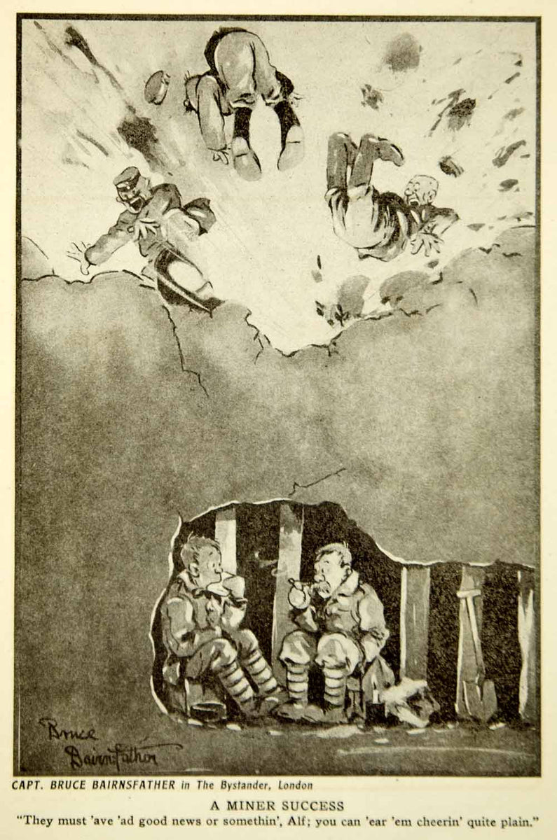1917 Print World War I Cartoon Bruce Bairnsfather Political Wartime By ...