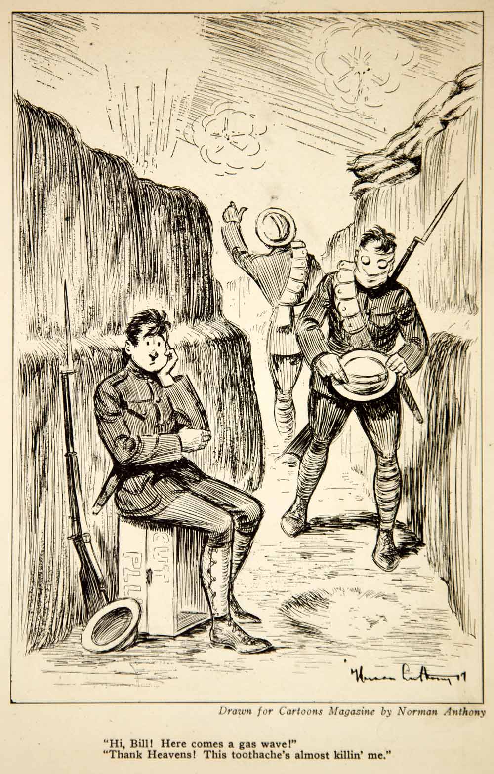 Trench Warfare Ww1 Cartoon