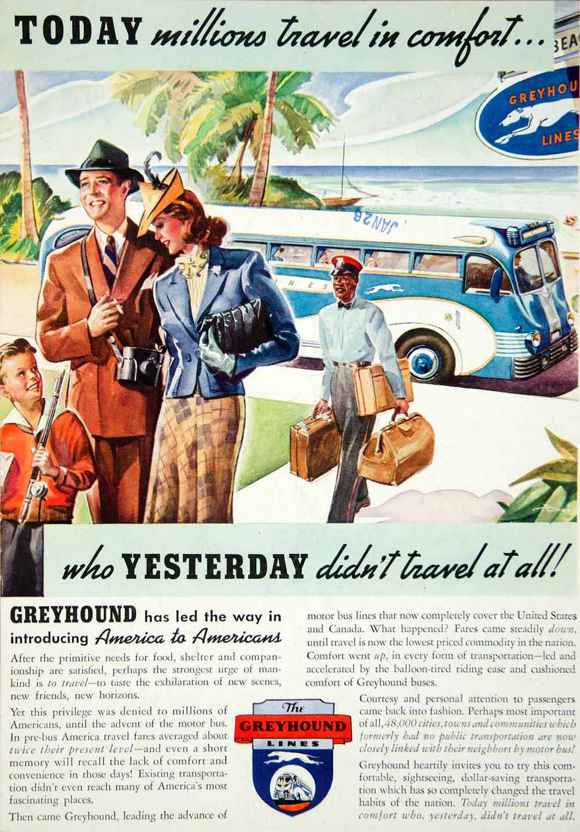 Vintage Greyhound Bus Logo