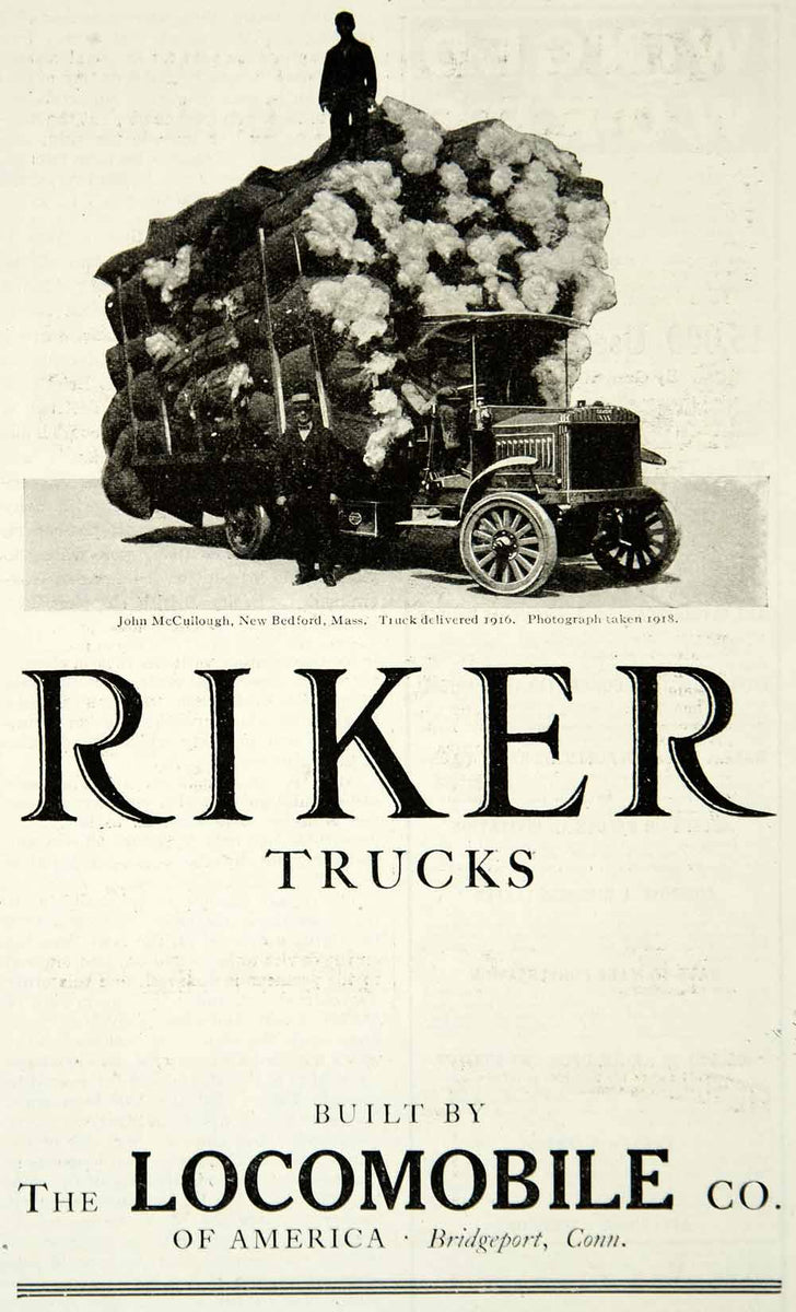 1918 Ad Riker Trucks Locomobile Company America Bridgeport Connecticut ...
