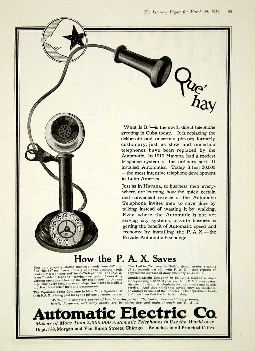 1920s Telephone Ad