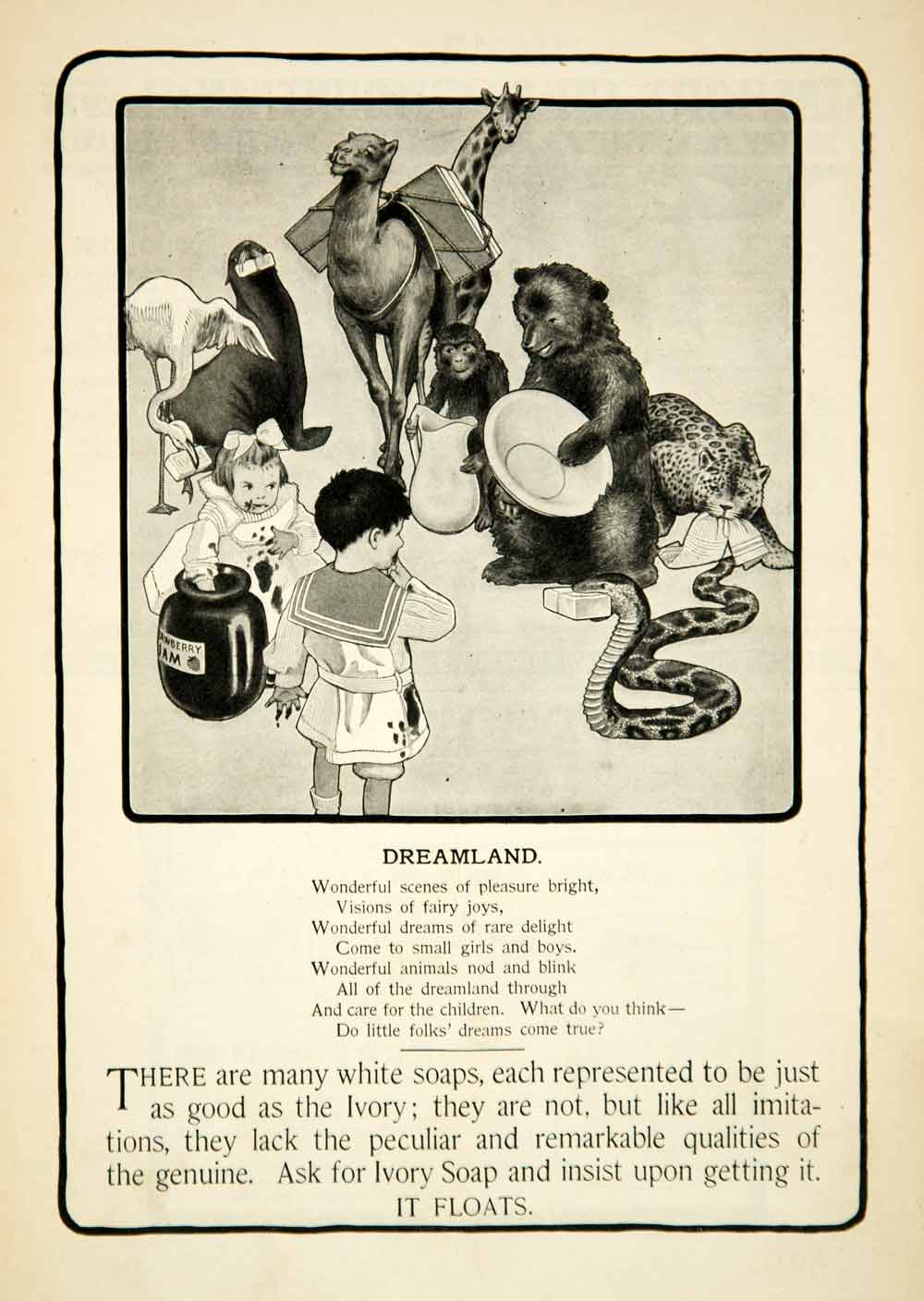 1903 Ad Procter Gamble Ivory Soap Dreamland Poem Health Beauty Childre ...