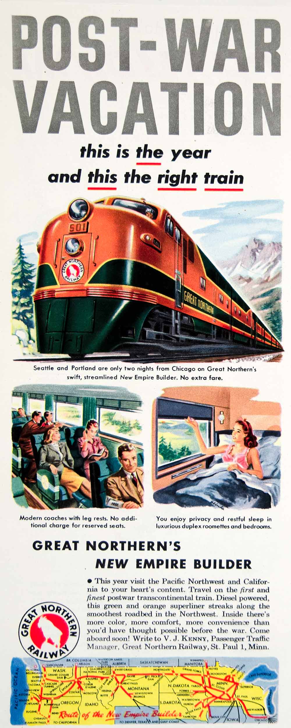 Great Northern Railroad Advertisements Great Northern Railroad Travel