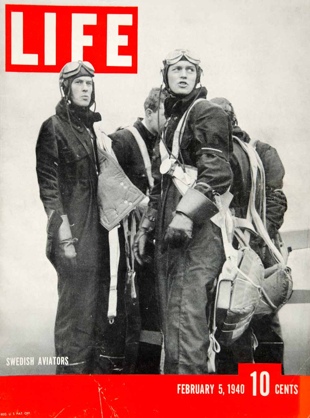 1940 Cover LIFE Magazine WWII Swedish Aviators Fliers Army Pilots War ...