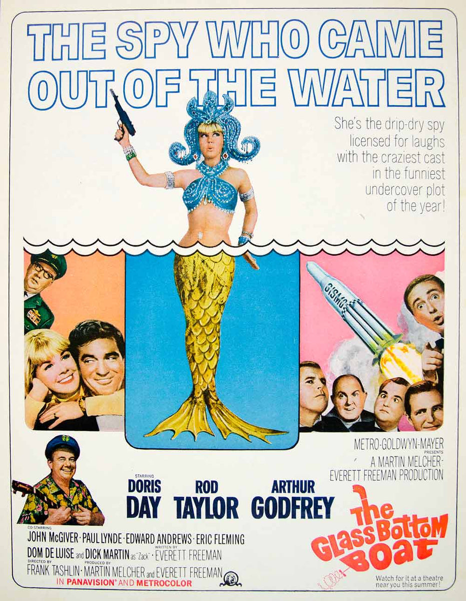 1966 Ad Movie Glass Bottom Boat Doris Day Rod Taylor Arthur Godfrey Co ...