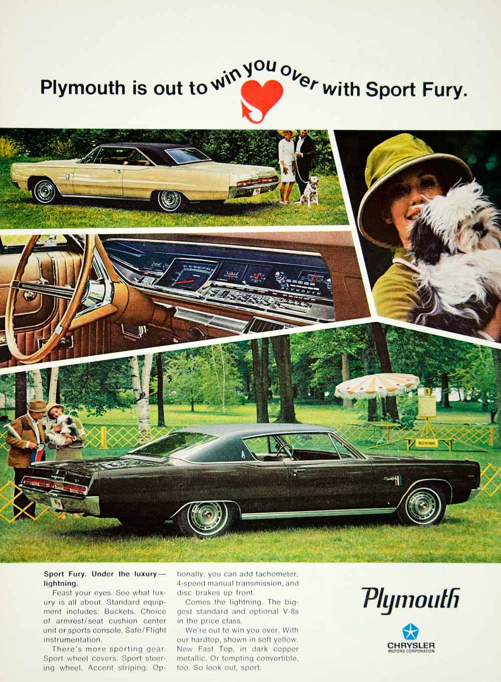 1967 Ad Vintage Chrysler Plymouth Sport Fury Automobile Car Hardtop Fa ...