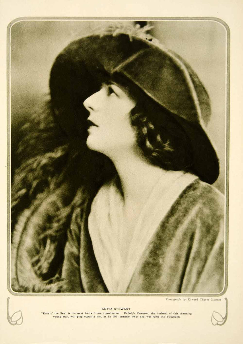 1922 Rotogravure Anita Stewart Edward Thayer Monroe Portrait Actress R ...